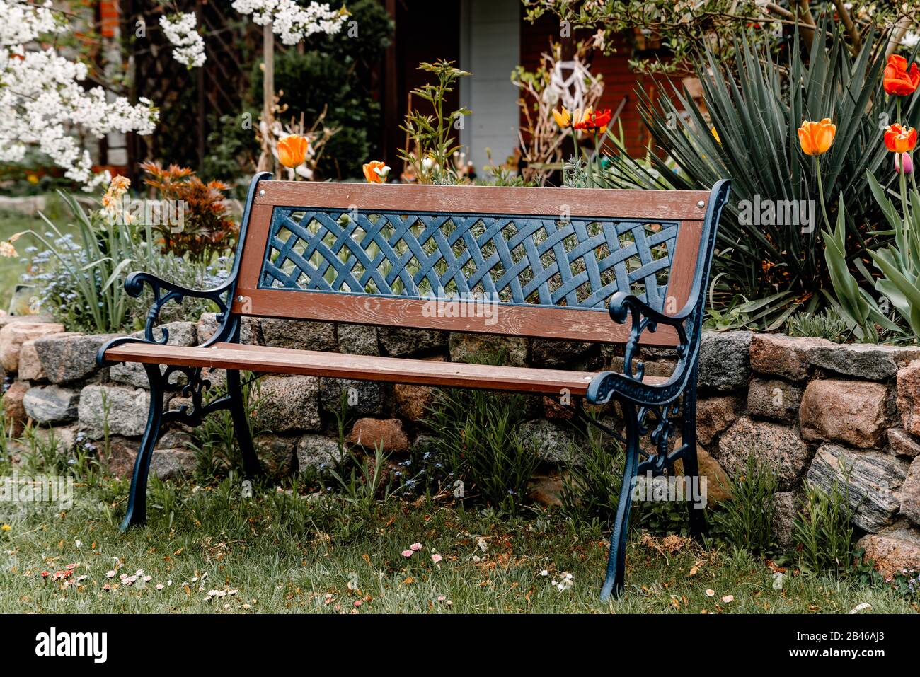 A beautiful garden in the house Stock Photo - Alamy