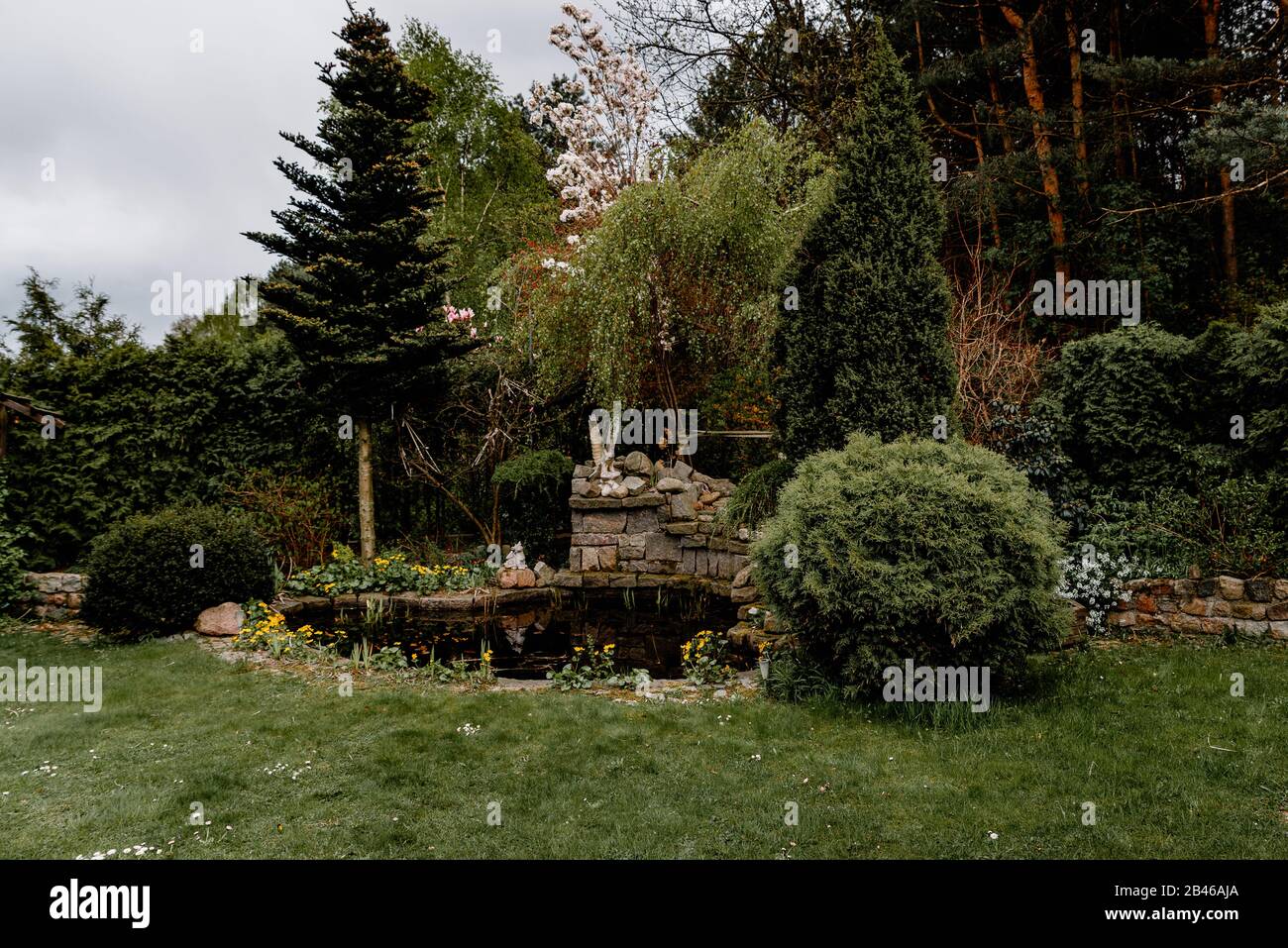 A beautiful garden in the house Stock Photo - Alamy