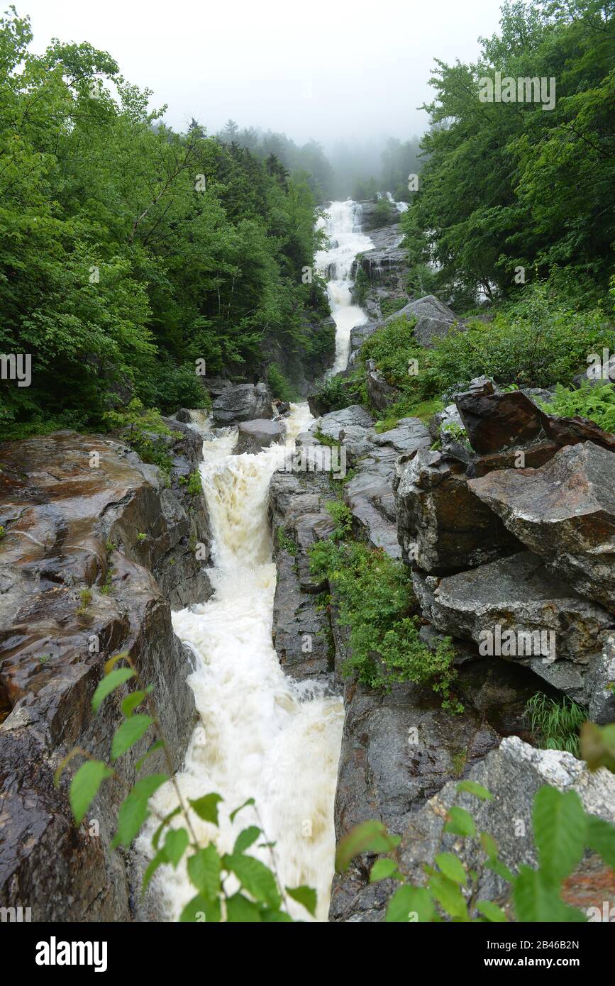 Wasserfall, ´Silver Cascade´, Crawford Notch, New Hampshire, USA Stock ...