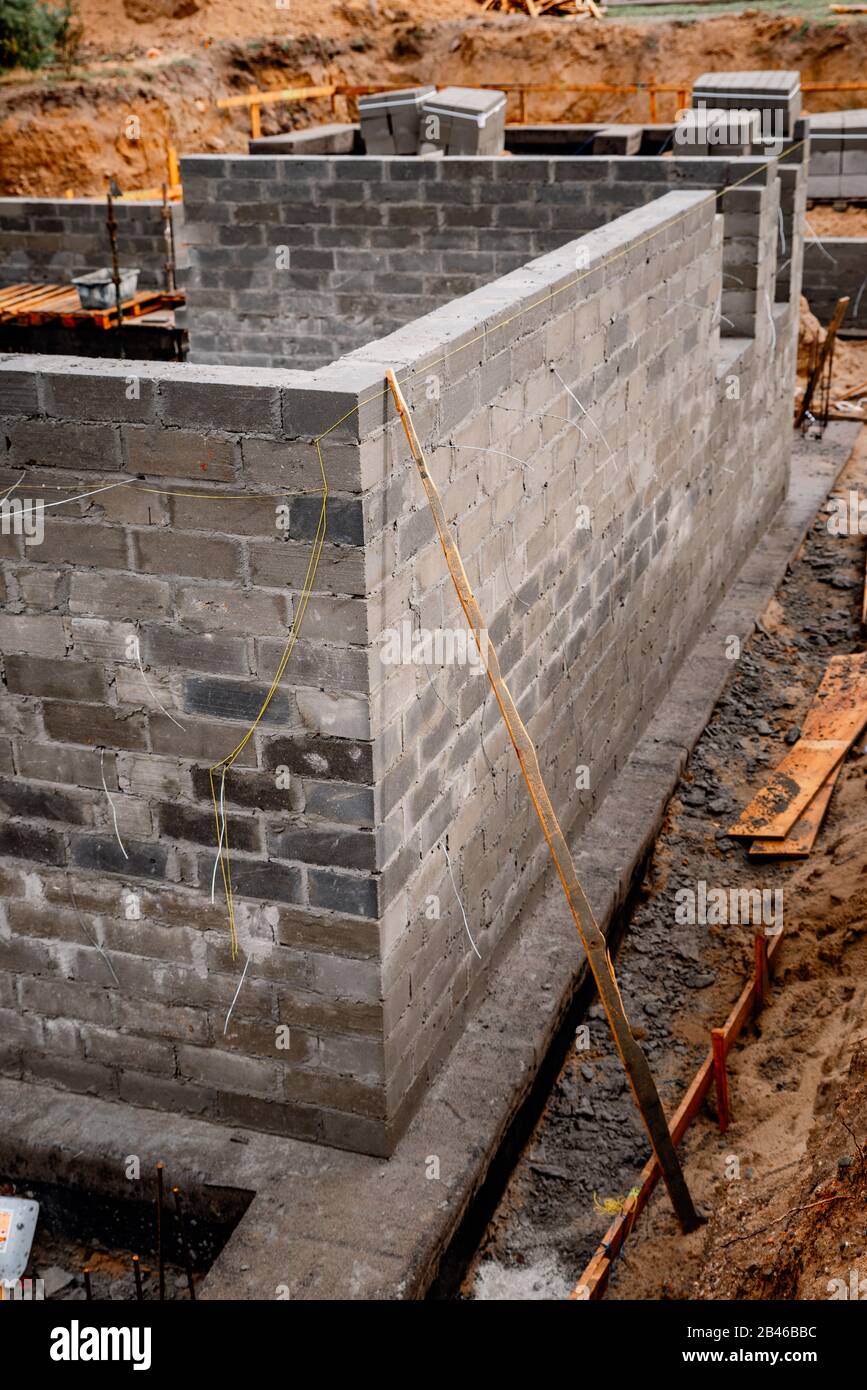 Construction of the basement of a single-family house Stock Photo - Alamy