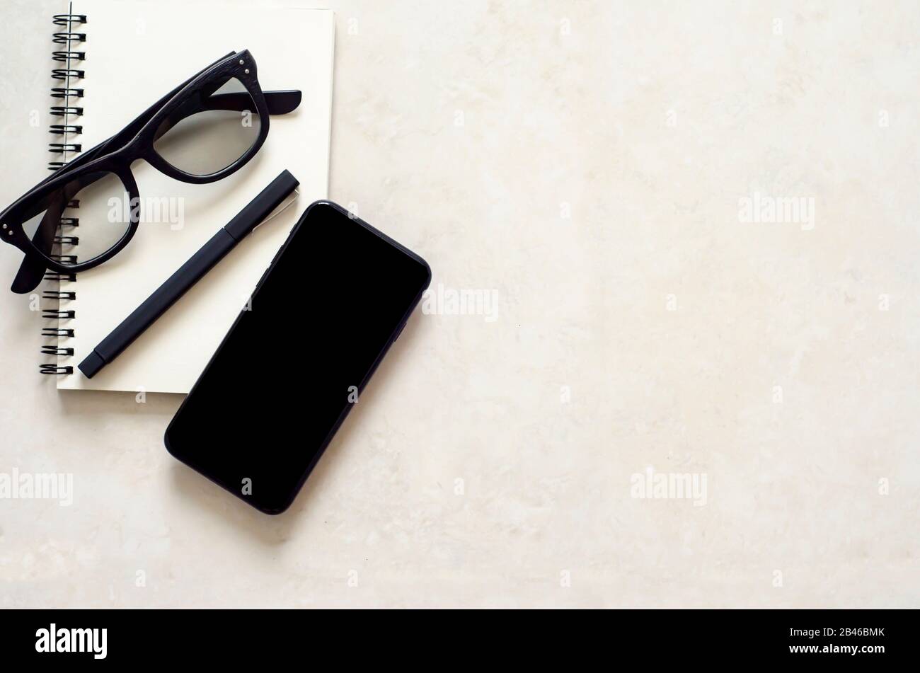 Flat Lay Stationery Mock-up Stock Photo - Alamy