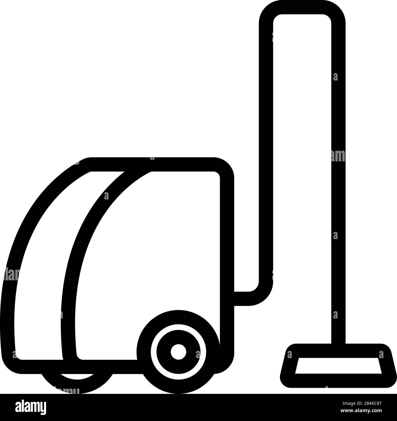 Modern vacuum cleaner icon vector. Isolated contour symbol illustration ...