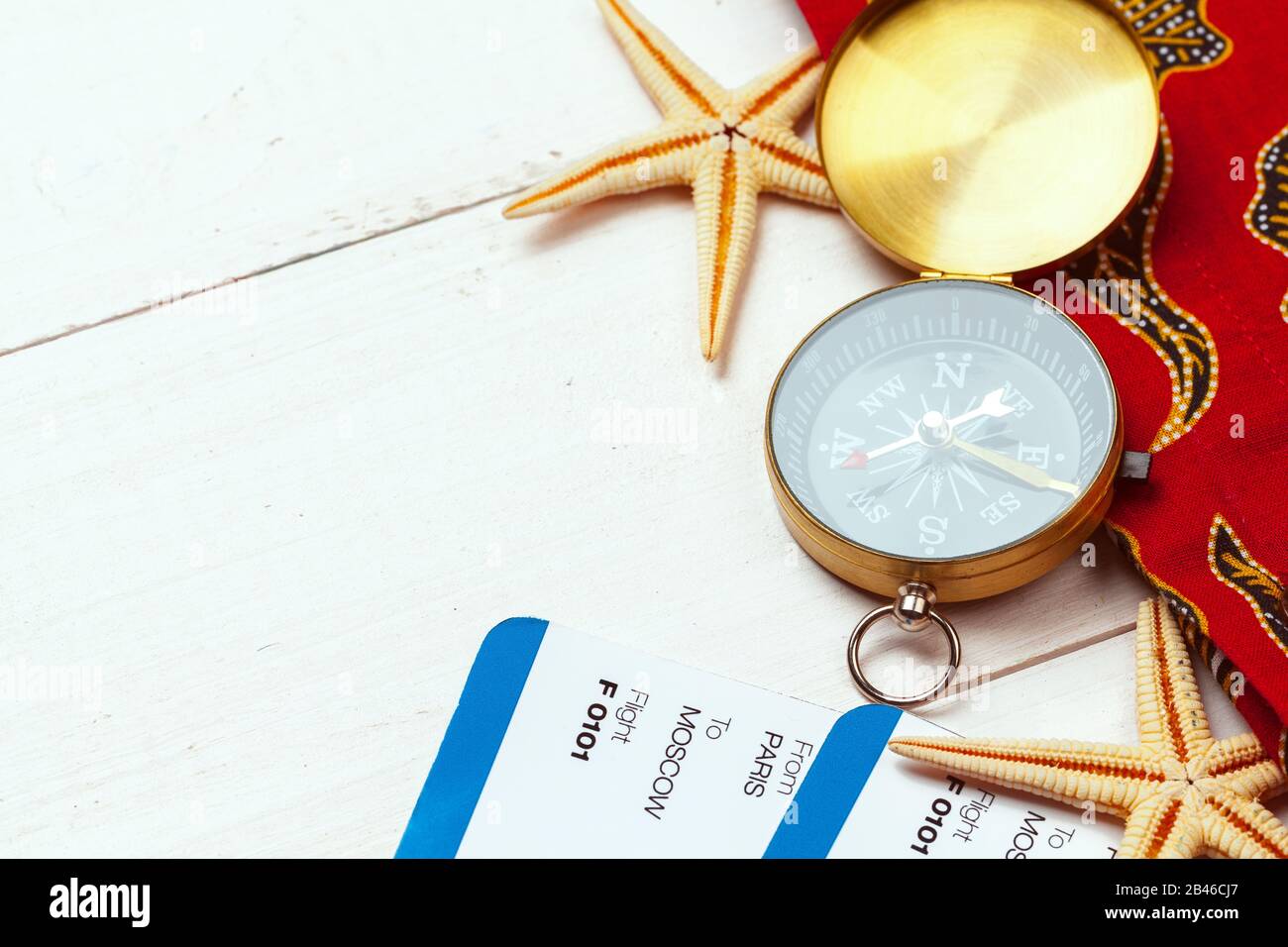Time to Travel. Idea for tourism with tickets and compass. creative ...