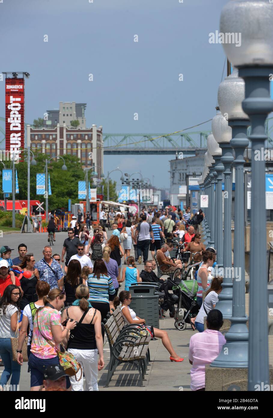 Promenade, Alter Hafen, Montreal, Quebec, Kanada Stock Photo - Alamy