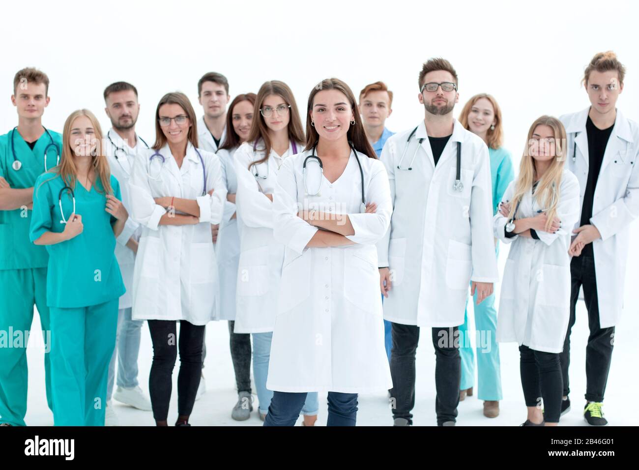 portrait of a happy group of young doctors Stock Photo - Alamy