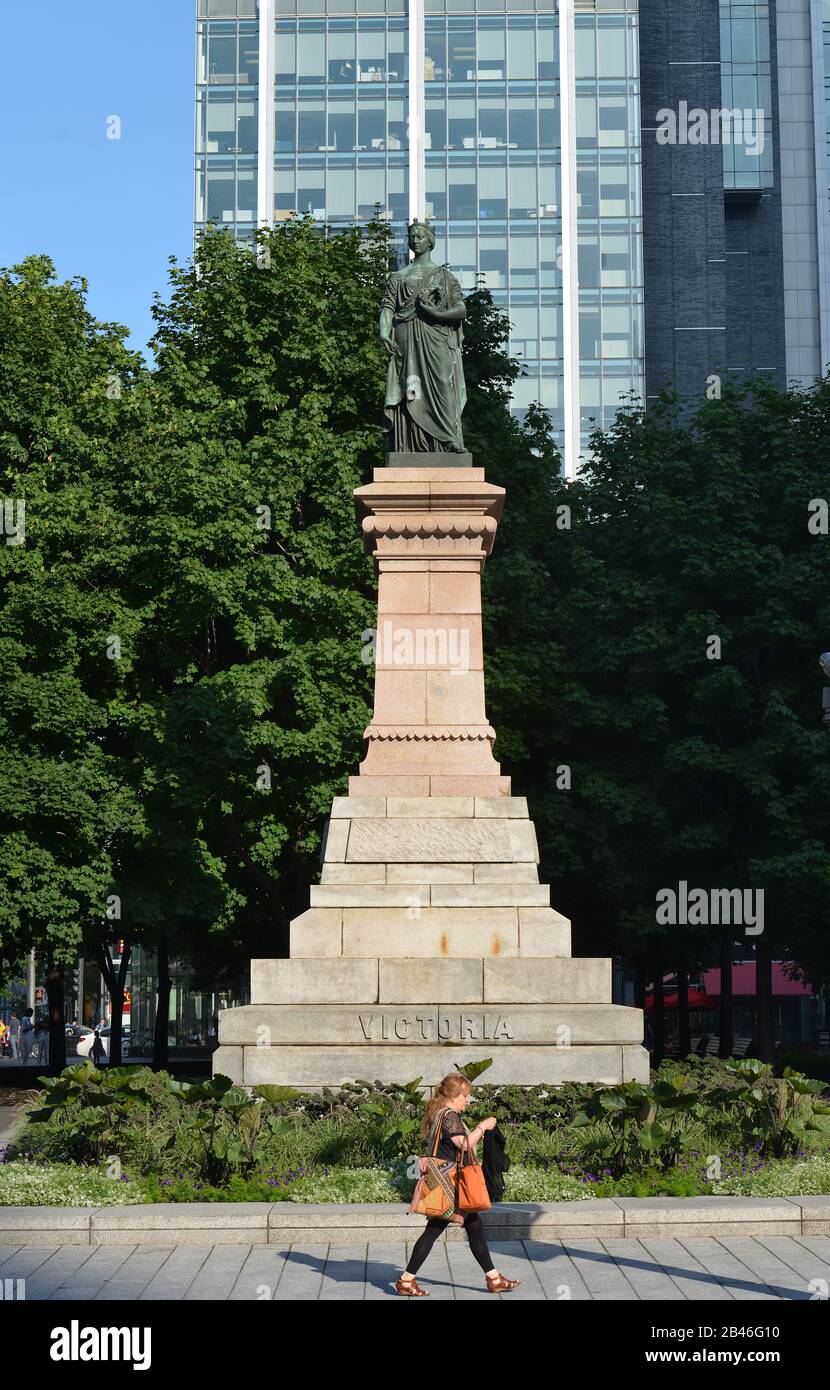 Victoria Memorial, Victoria Square, Montreal, Quebec, Kanada Stock ...