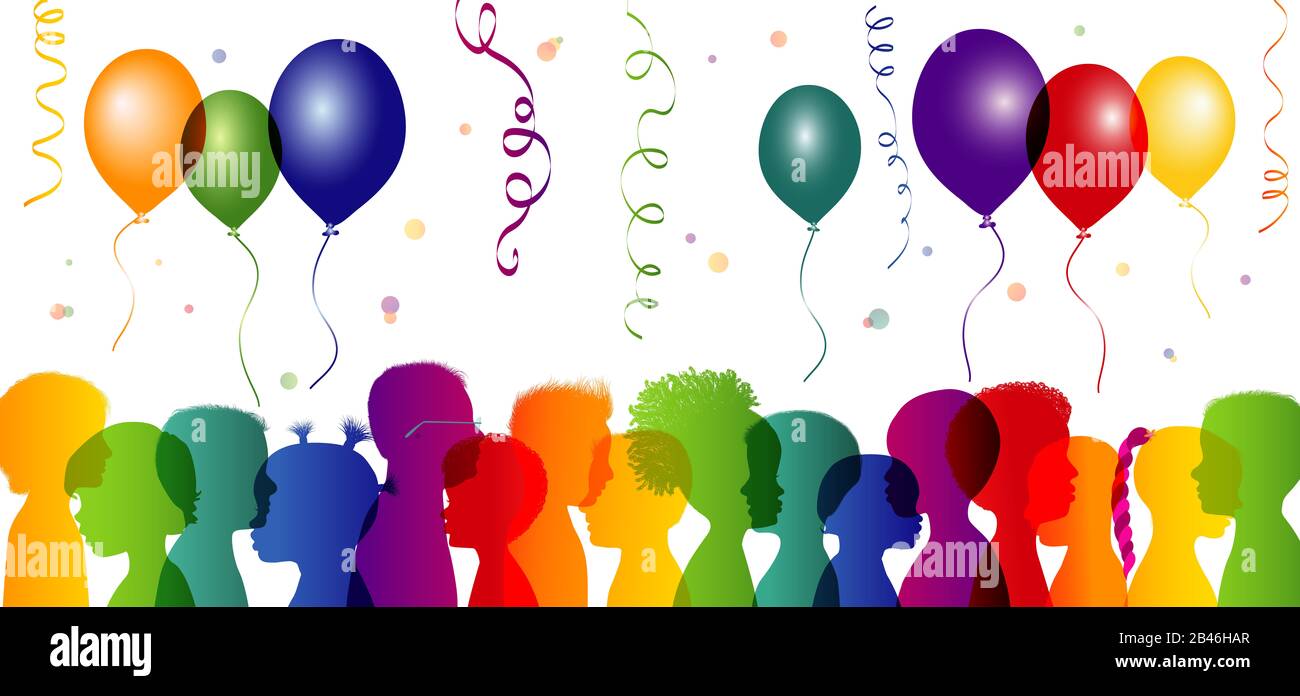 Cartoon illustration happy multicultural children hi-res stock ...