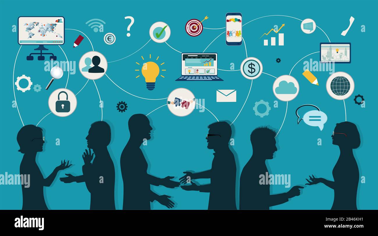 People Sharing Information