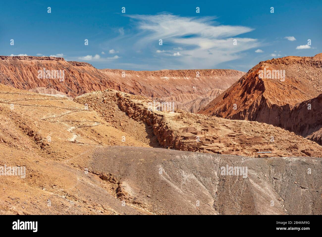 Pukará de Quitor (a pre-Columbian archaeological site) near the town of ...