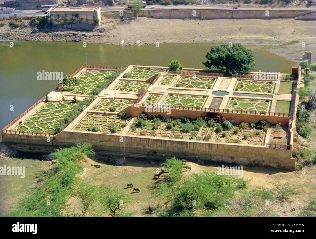 Kesar Kyari Bagh gardens amber fort in jaipur at rajasthan India, Asia ...