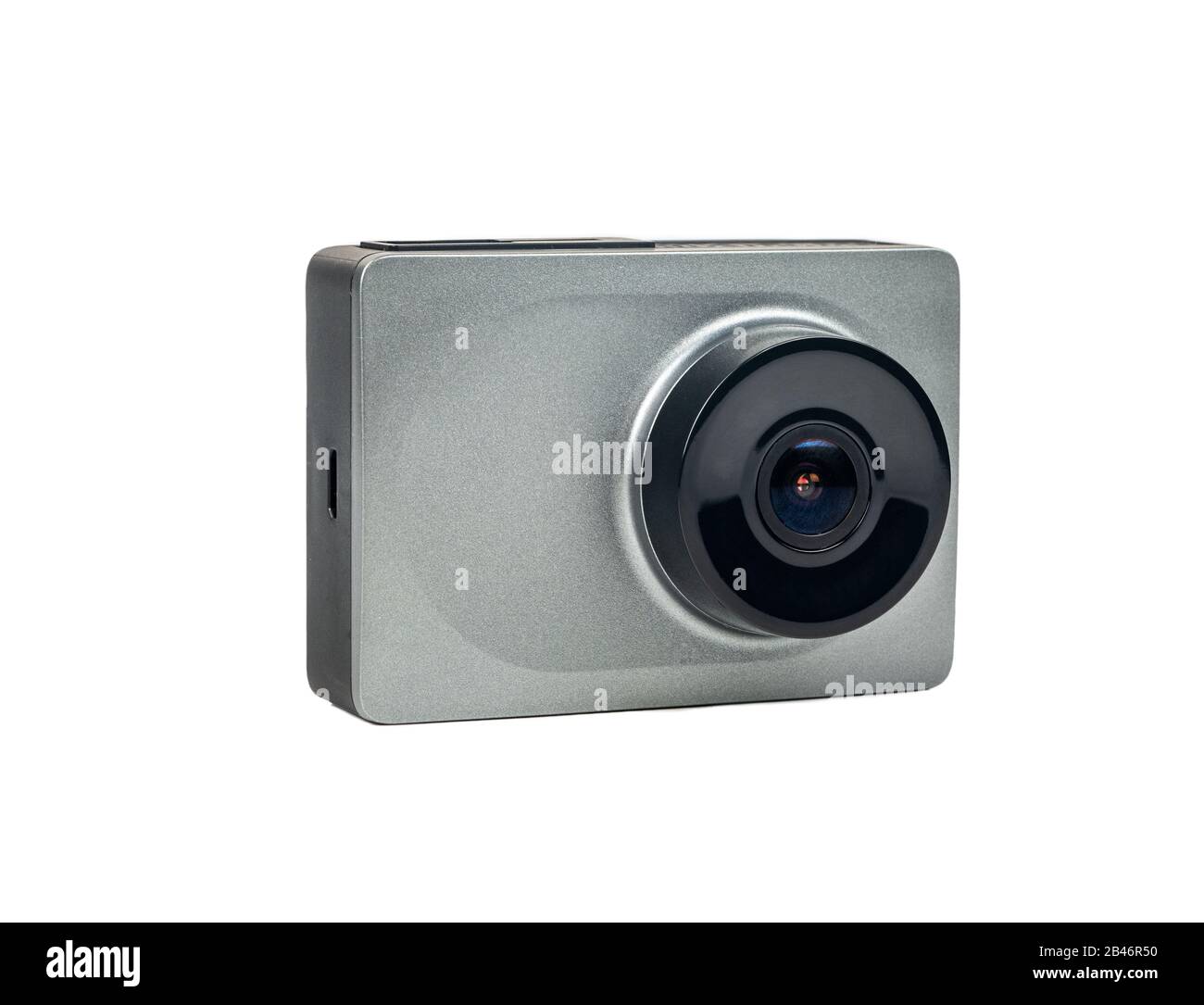 Grey car video recorder isolated on white background Stock Photo - Alamy