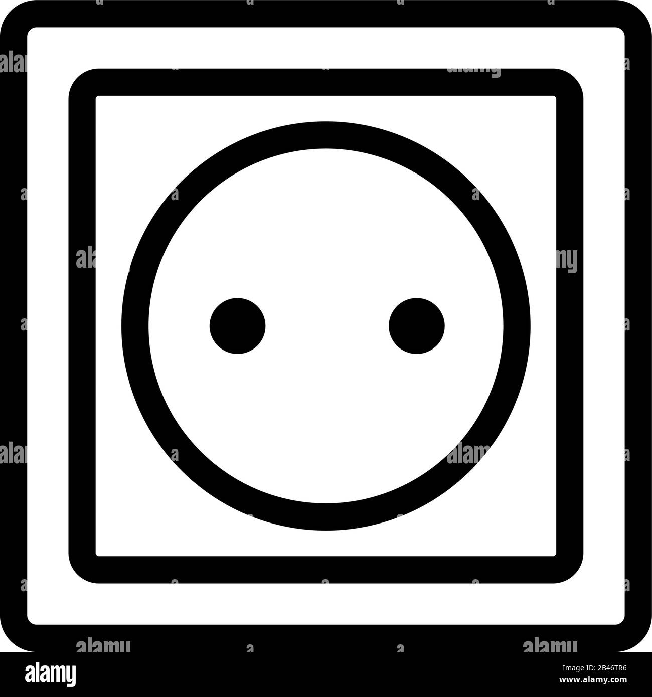 Electric socket connector icon vector. Isolated contour symbol ...