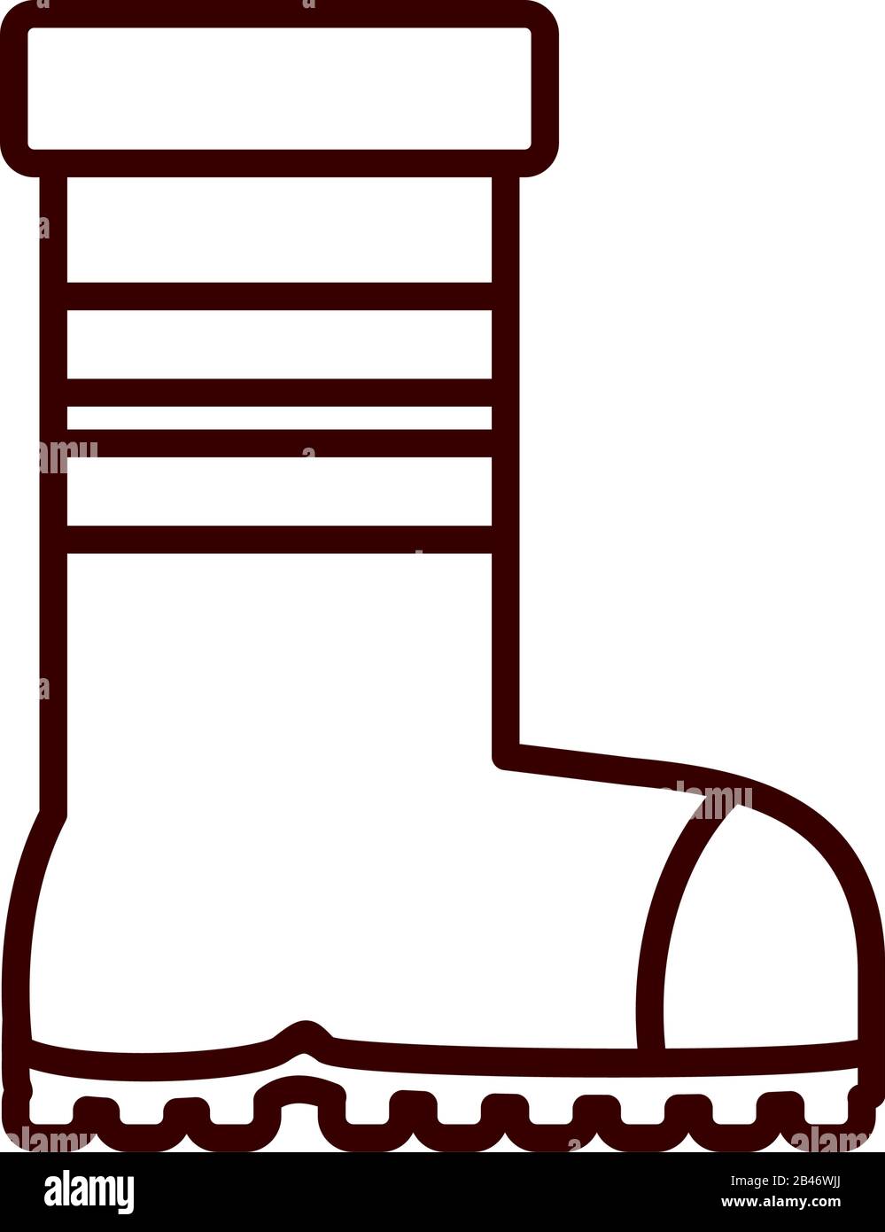 firefighter boot line style icon design, Emergency rescue save ...