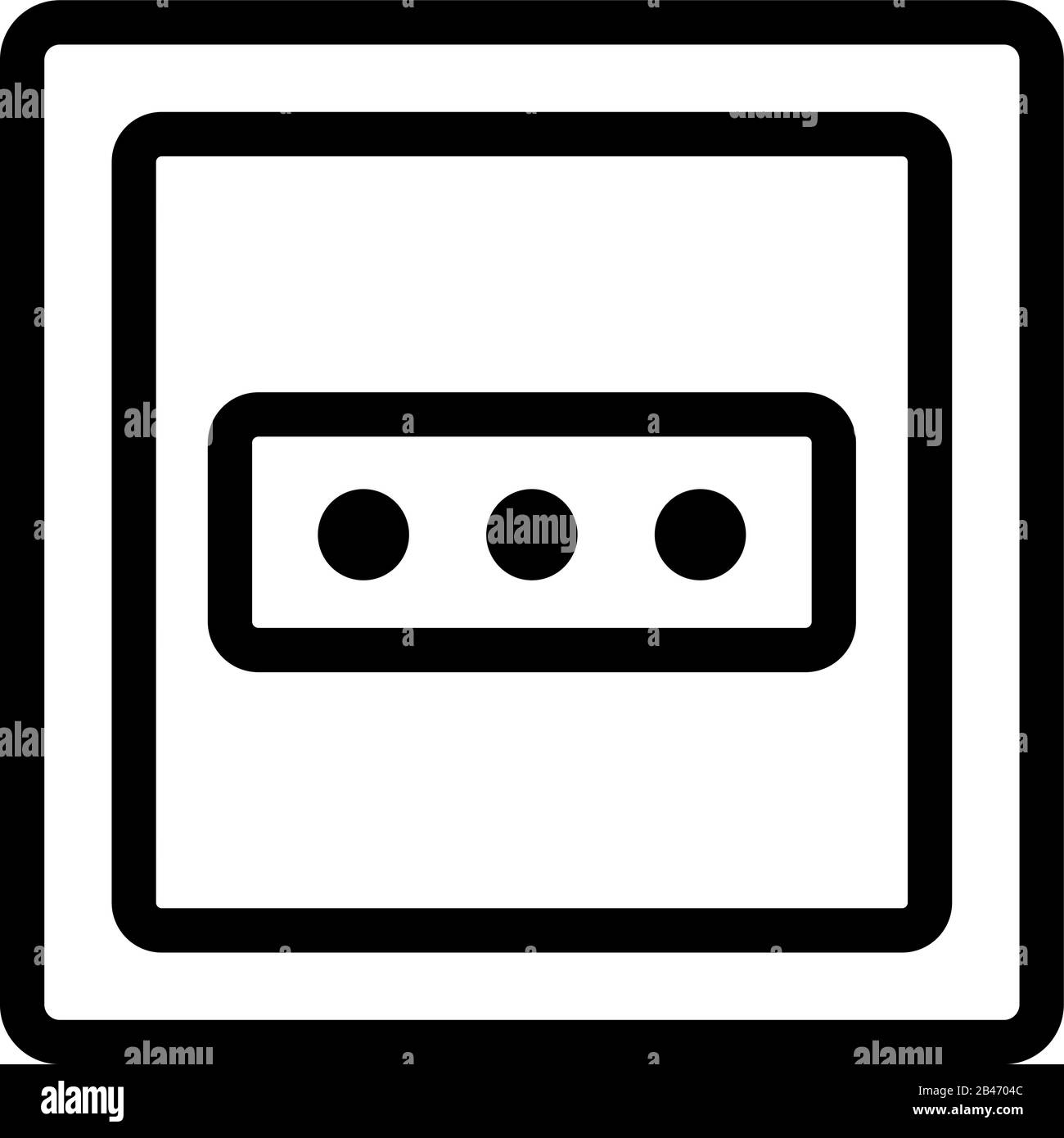 Electric socket connector icon vector. Isolated contour symbol ...