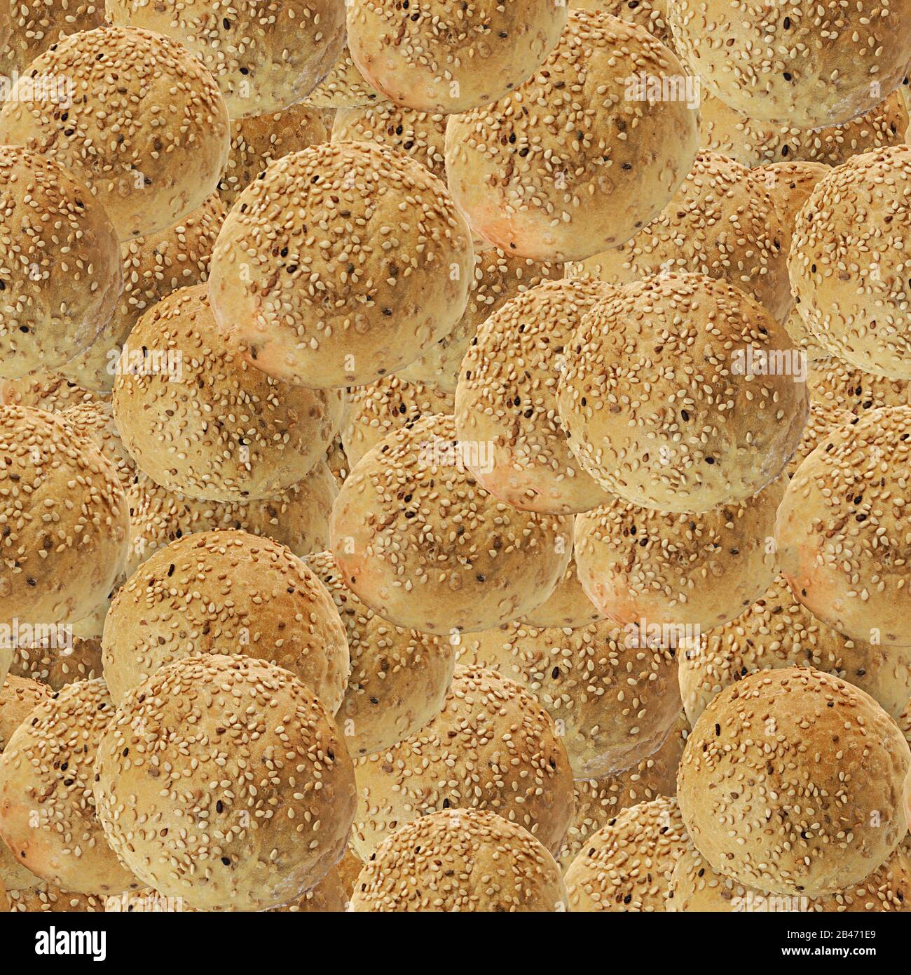 Sesame Seed Rolls Seamless Texture Tile Stock Photo - Alamy