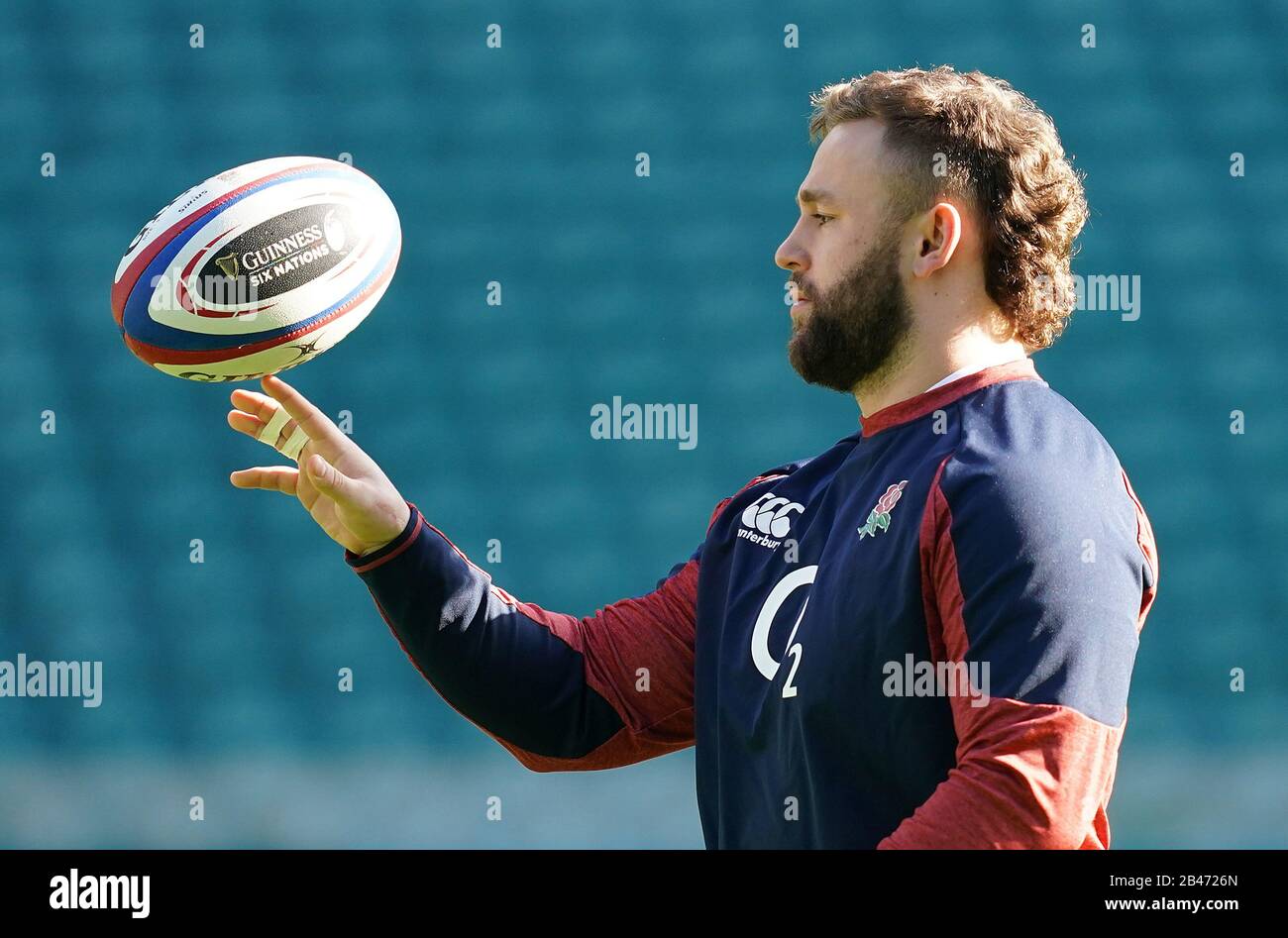 England's Will Stuart during the captain's run at Twickenham, London ...