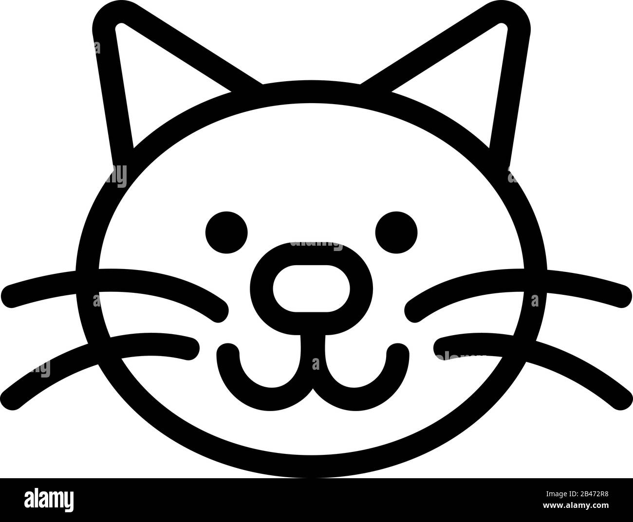 Cat icon vector. Isolated contour symbol illustration Stock Vector ...