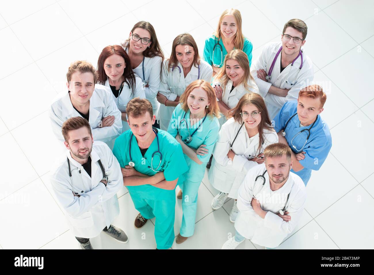 large group of doctors congratulating each other with applause Stock ...