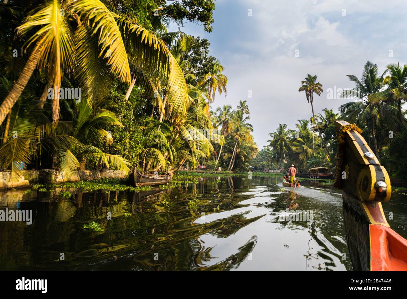 Kerala backwater boat POV ride in south of india Stock Photo - Alamy