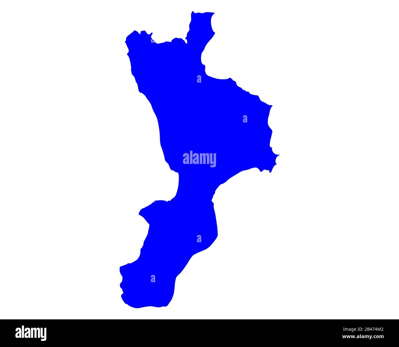 Map of Calabria Stock Photo - Alamy