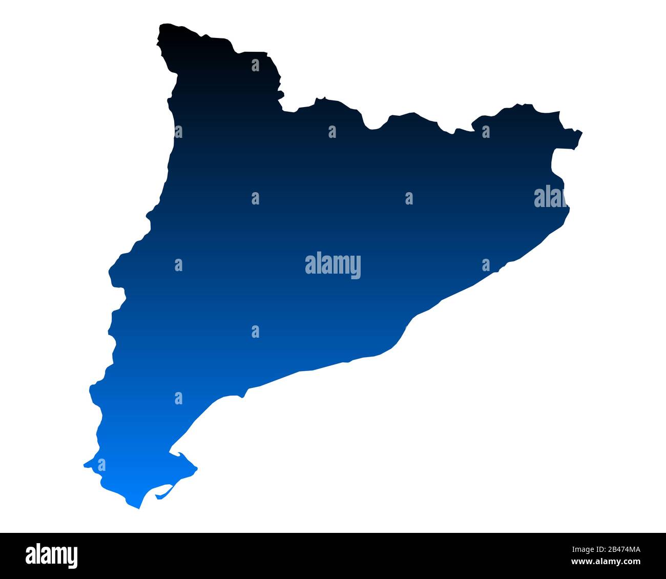 Map of Catalonia Stock Photo - Alamy