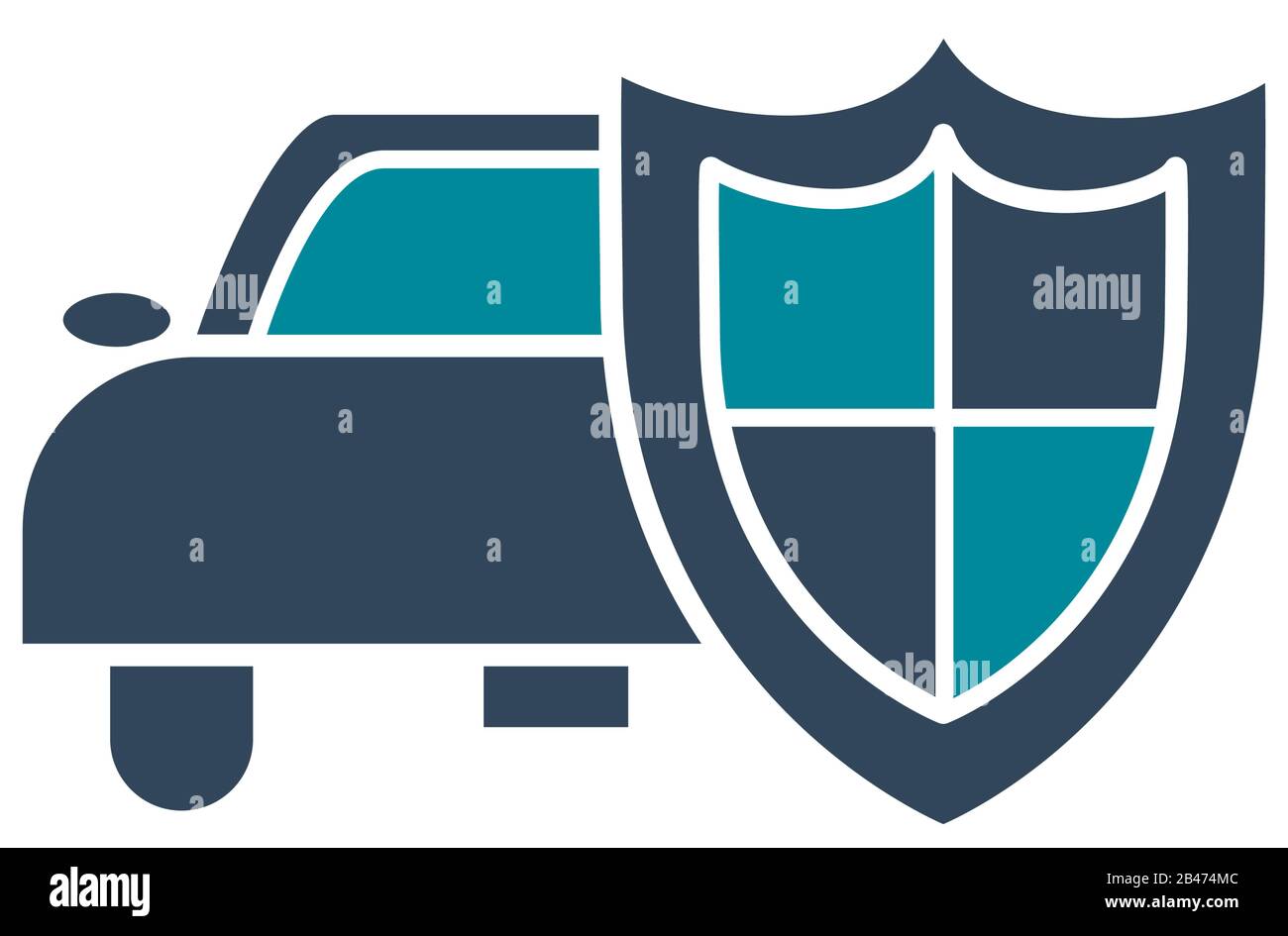car and shield silhouette style icon design, Insurance health care ...