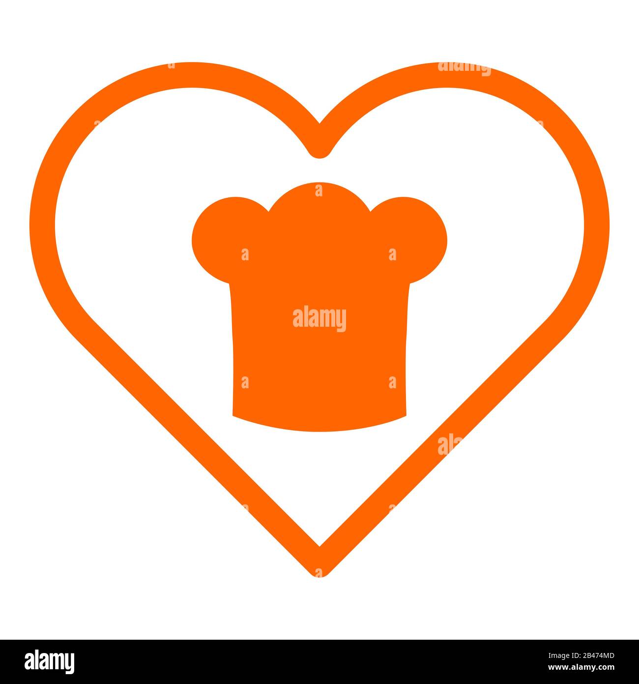Chef hat and heart Stock Photo - Alamy