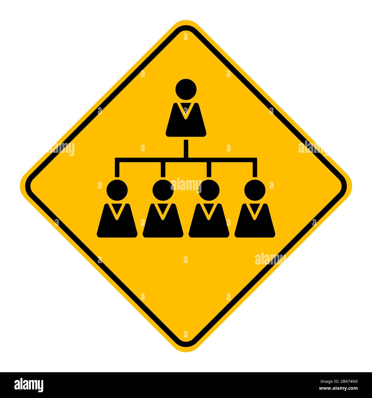 Hierarchy and road sign Stock Photo - Alamy