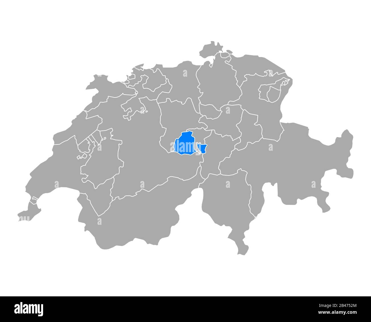 Map of Obwalden in Switzerland Stock Photo - Alamy