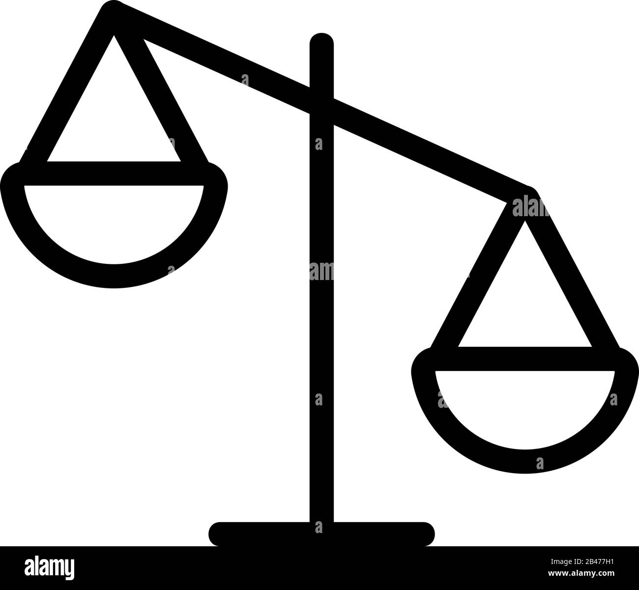 Scales icon vector. Isolated contour symbol illustration Stock Vector ...