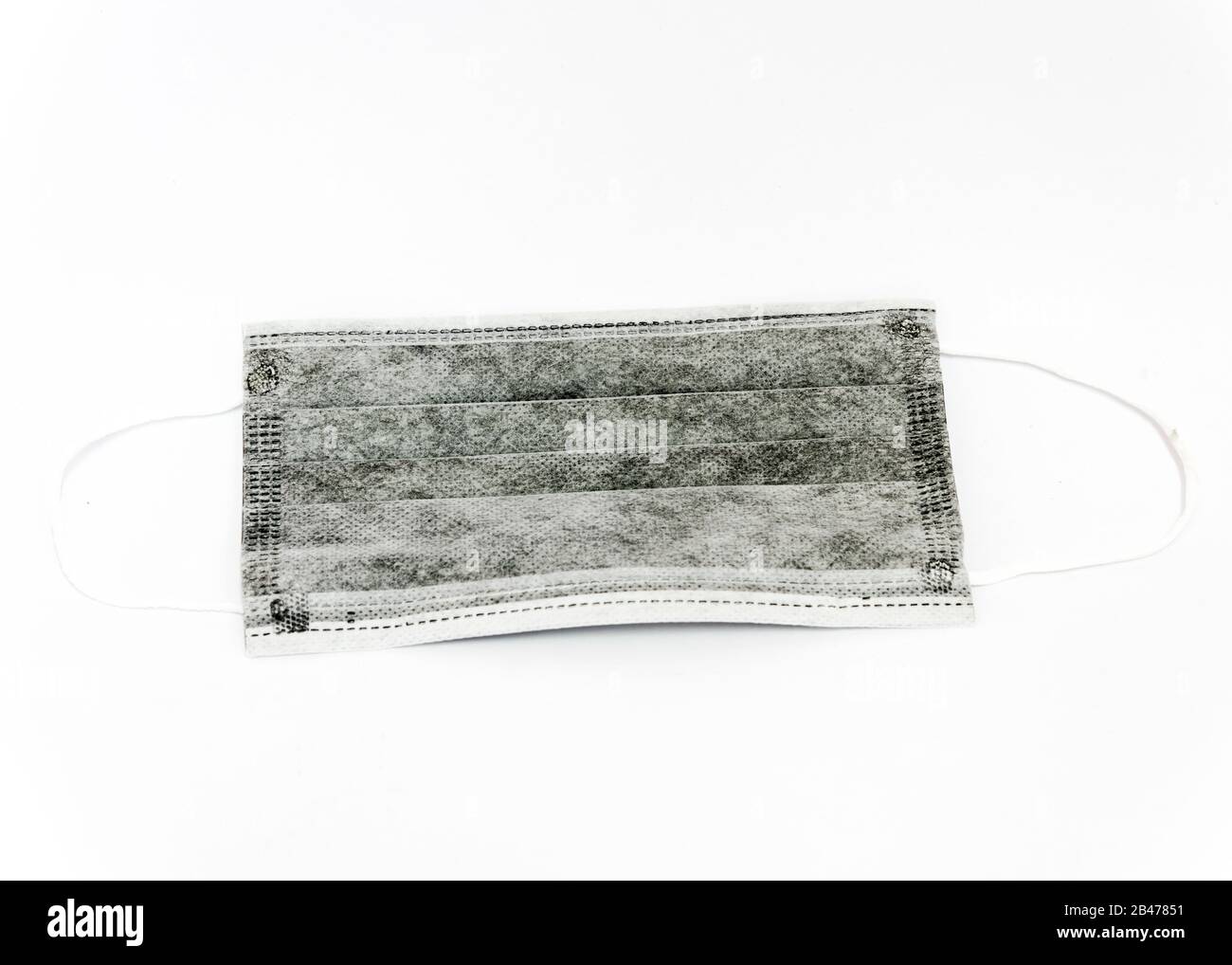 Studio shot activated carbon fiber face mask isolated on white Stock ...