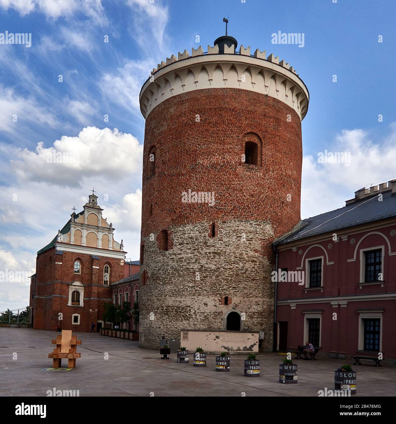 Europe, Poland, Lublin province, Lublin city, neo-gothic Castel ercted ...