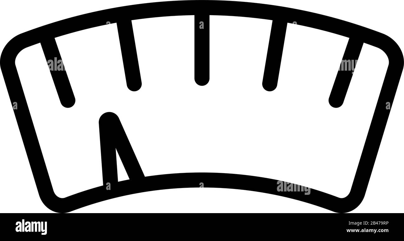 Scale indicator icon vector. Isolated contour symbol illustration Stock ...