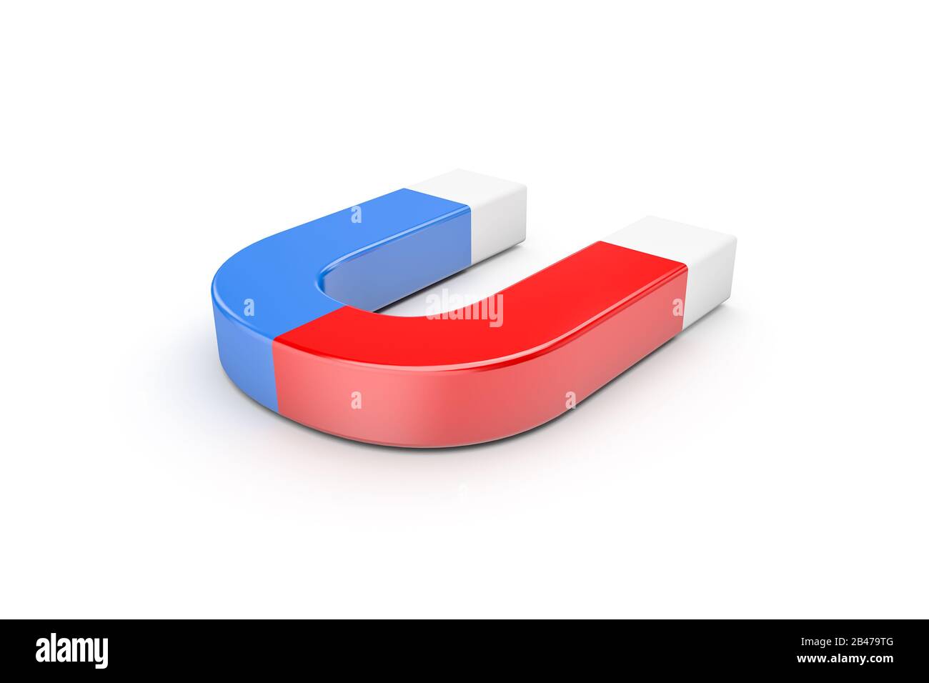 3d rendering of magnet object, isolated on white background Stock Photo ...