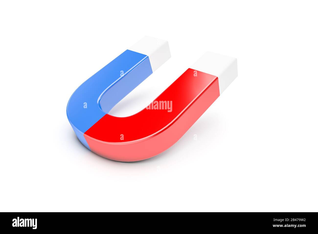 3d rendering of magnet object, isolated on white background Stock Photo ...