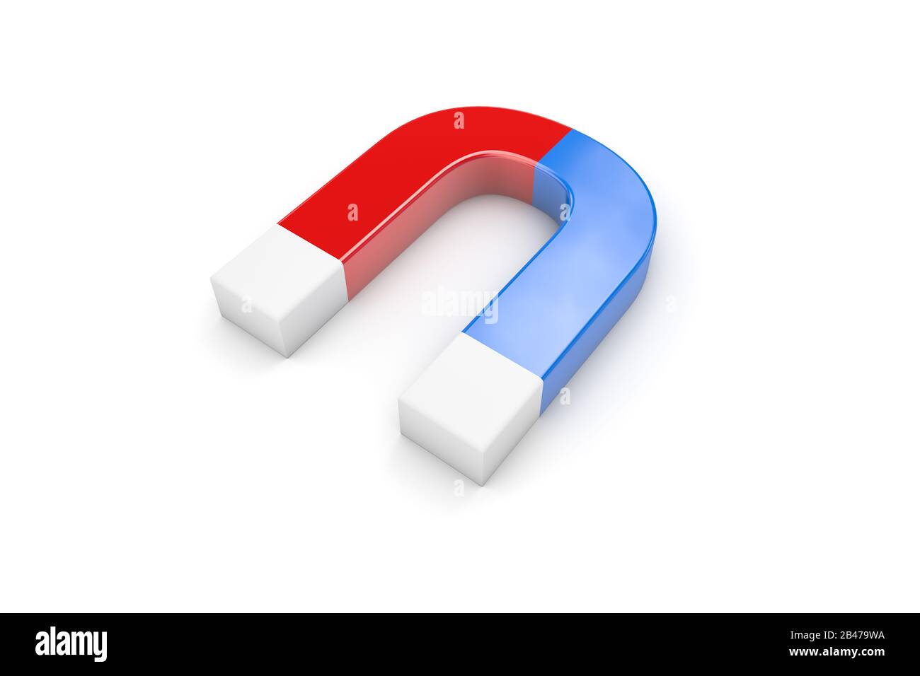 3d rendering of magnet object, isolated on white background Stock Photo ...