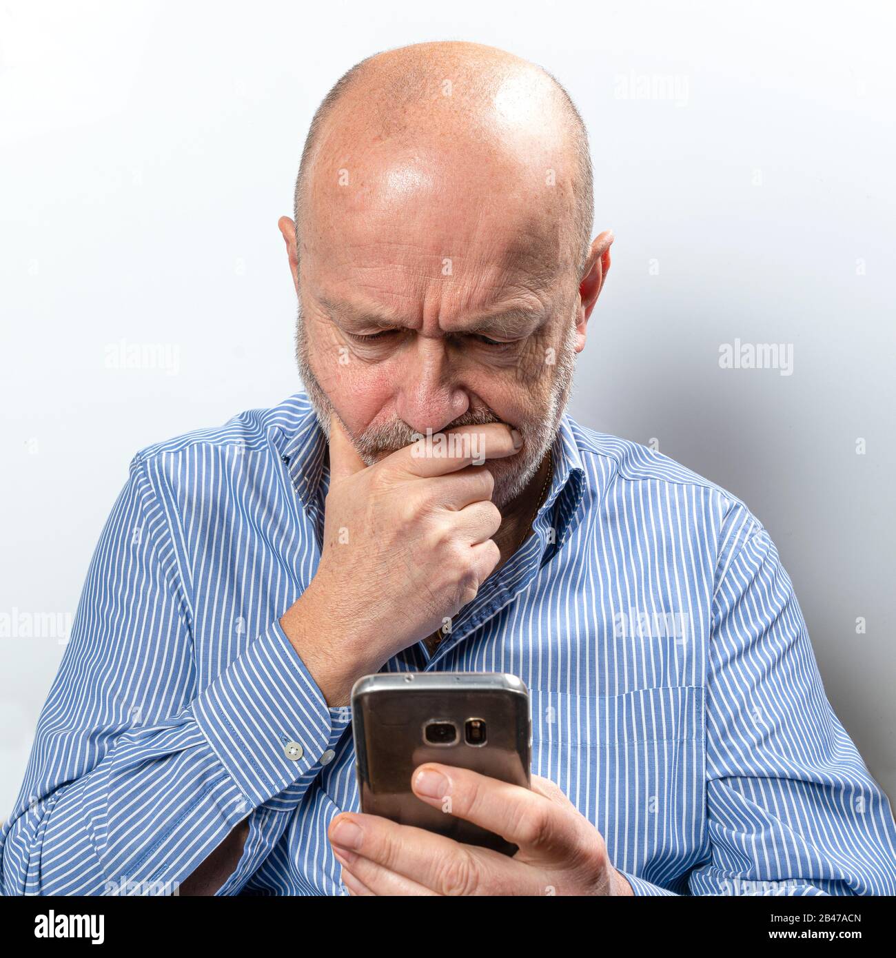 Worried Person On Phone