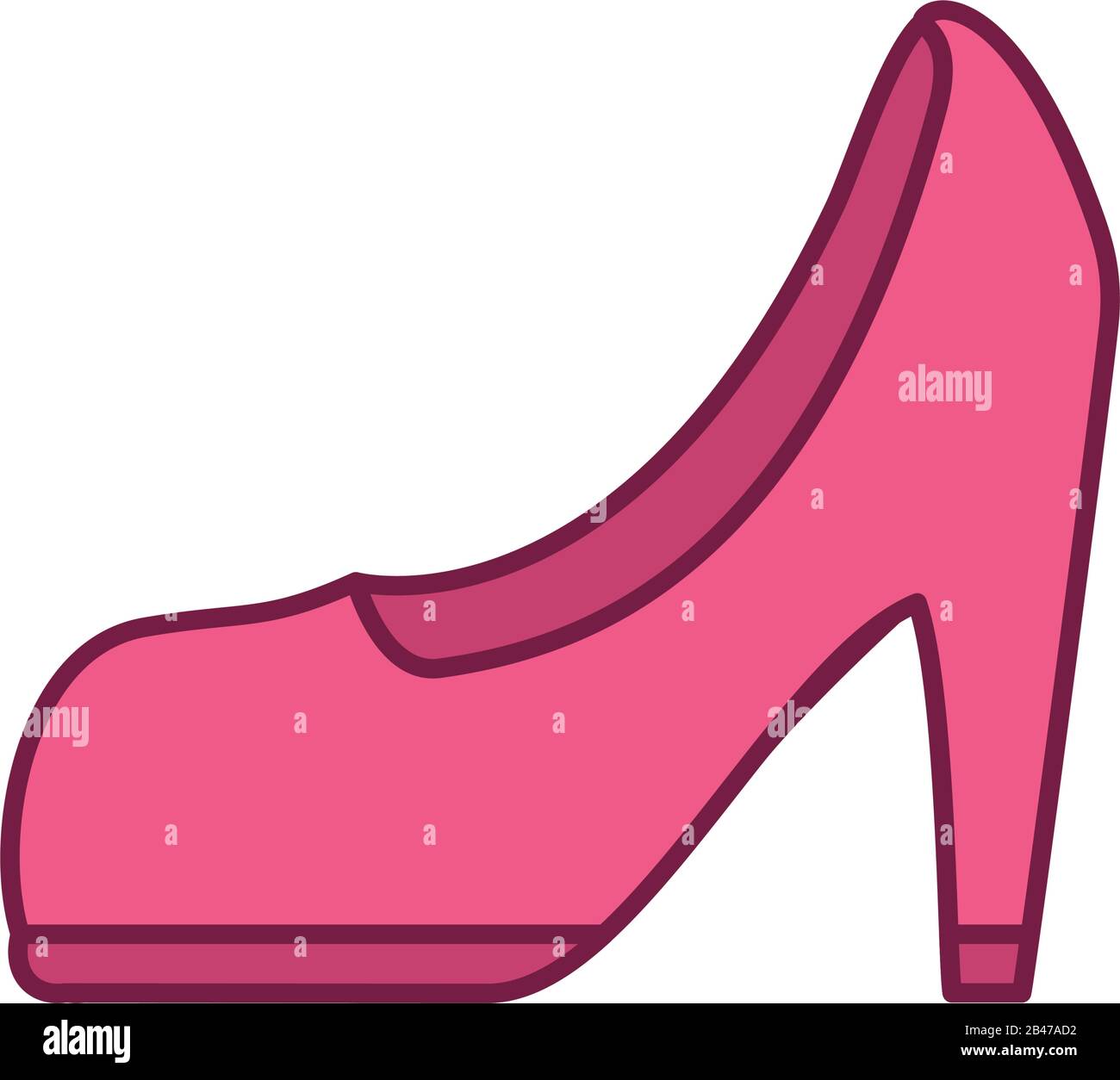 Heel line and fill style icon design, Cloth fashion style wear store ...