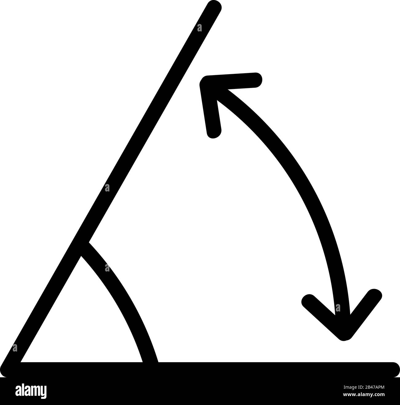 angle icon vector. Isolated contour symbol illustration Stock Vector ...