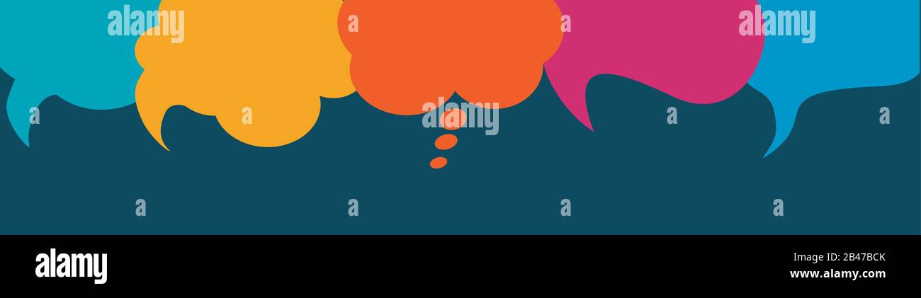 Colored speech bubble.Communication concept.Social network.Colored ...