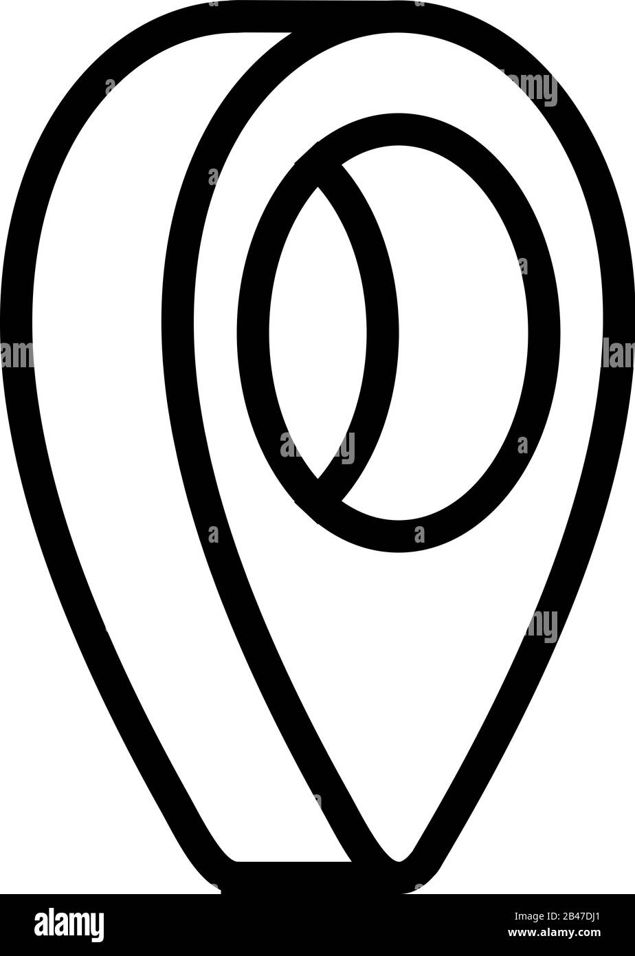 Marker pointer icon vector. Isolated contour symbol illustration Stock ...