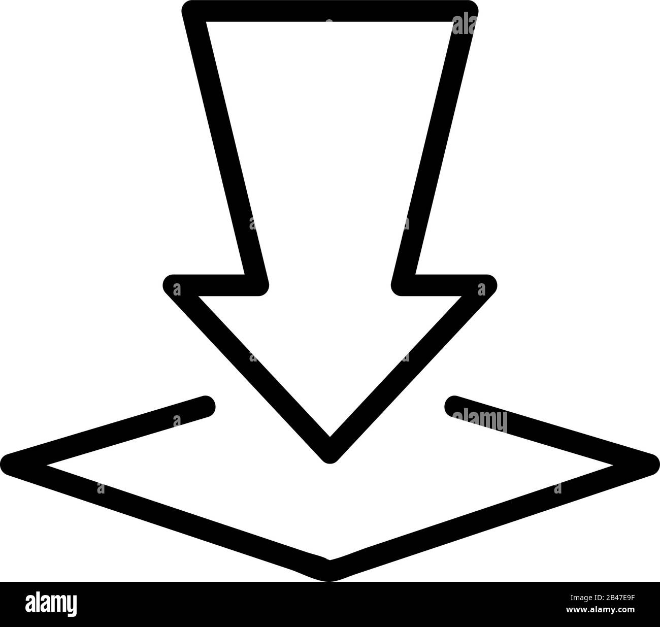 Marker pointer icon vector. Isolated contour symbol illustration Stock ...