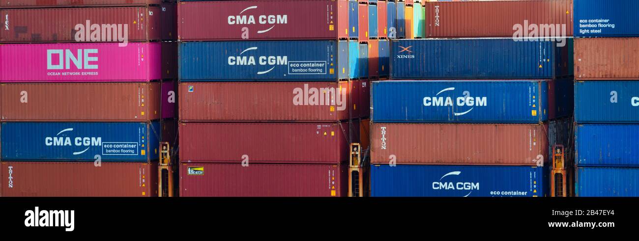 Colorful Freight Containers Stock Photo - Alamy