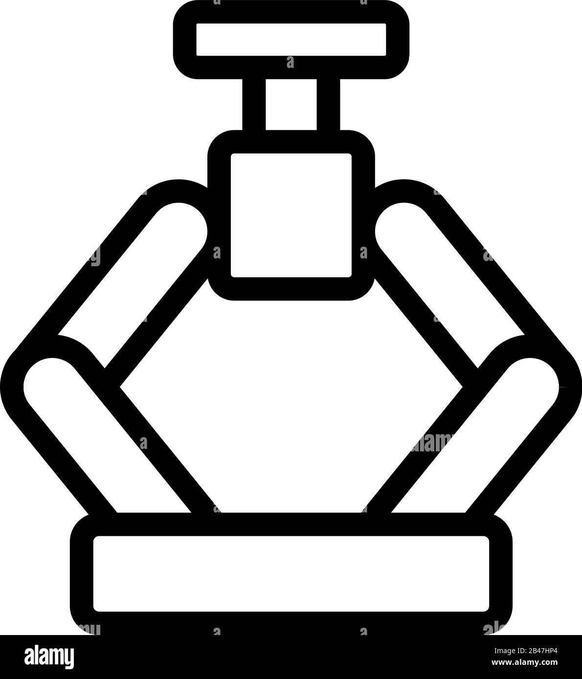 Mechanical jack icon vector. Isolated contour symbol illustration Stock ...