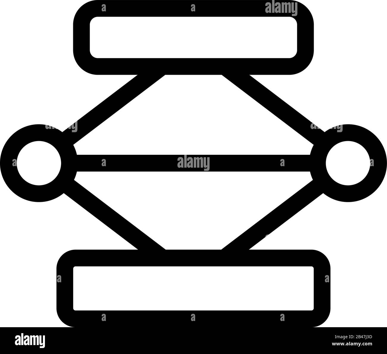 Mechanical jack icon vector. Isolated contour symbol illustration Stock ...
