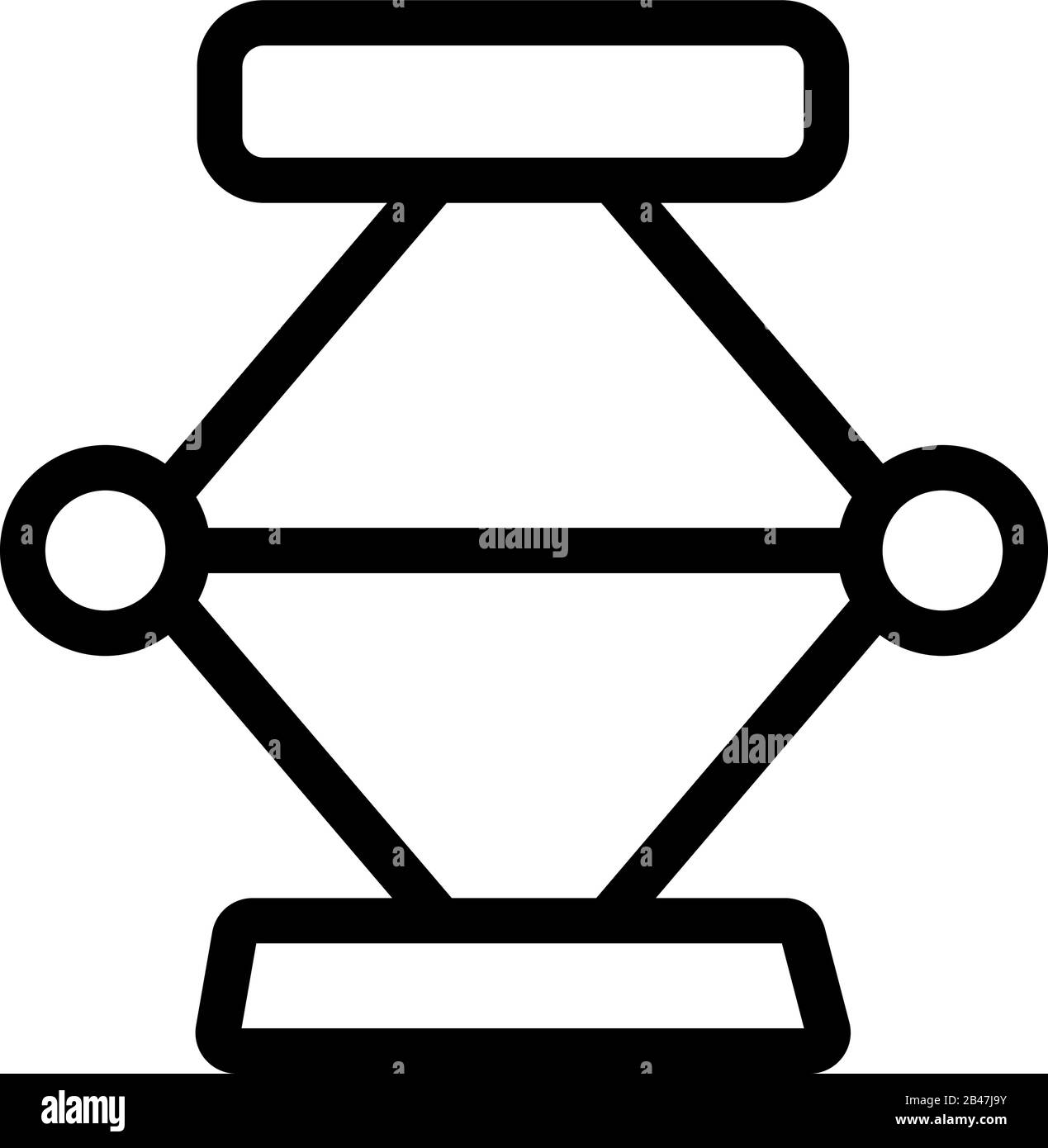 Mechanical jack icon vector. Isolated contour symbol illustration Stock ...