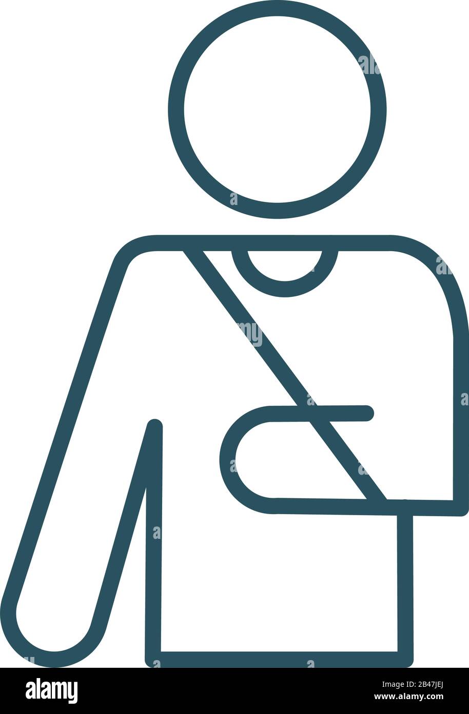 avatar with broken arm line style icon design of Medical care health ...