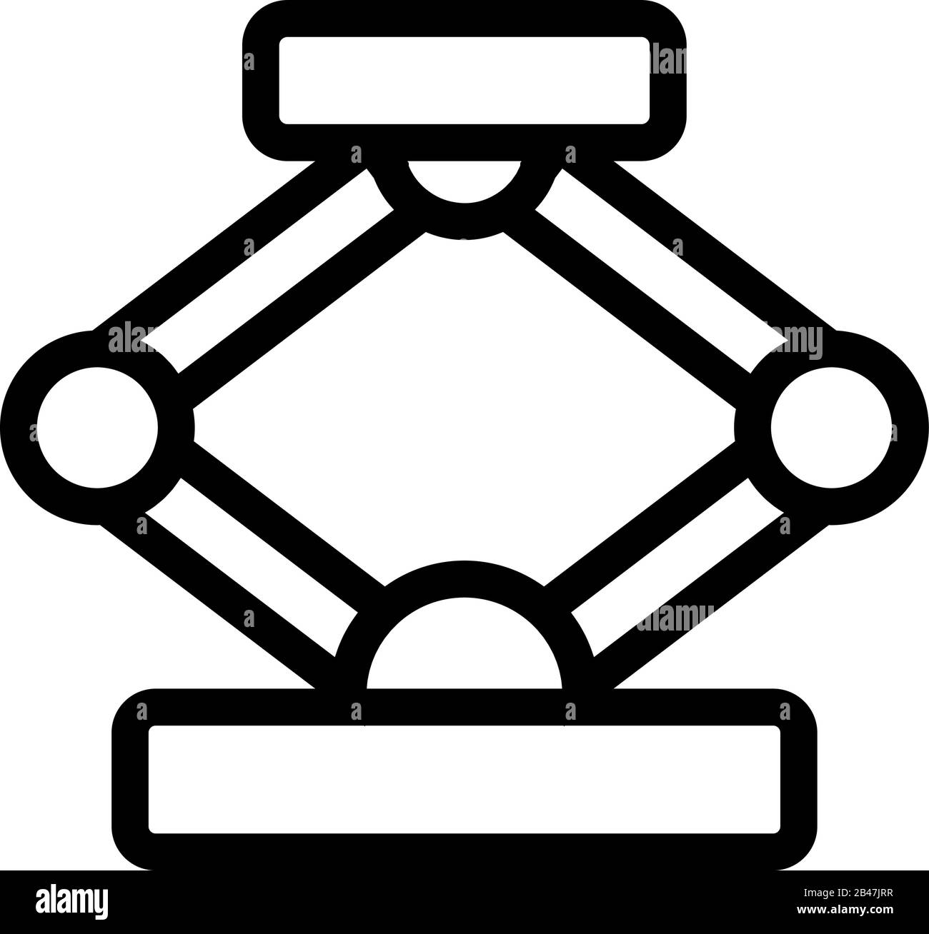 Mechanical jack icon vector. Isolated contour symbol illustration Stock ...