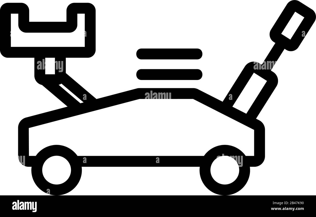 Car jack-screw icon vector. Isolated contour symbol illustration Stock ...