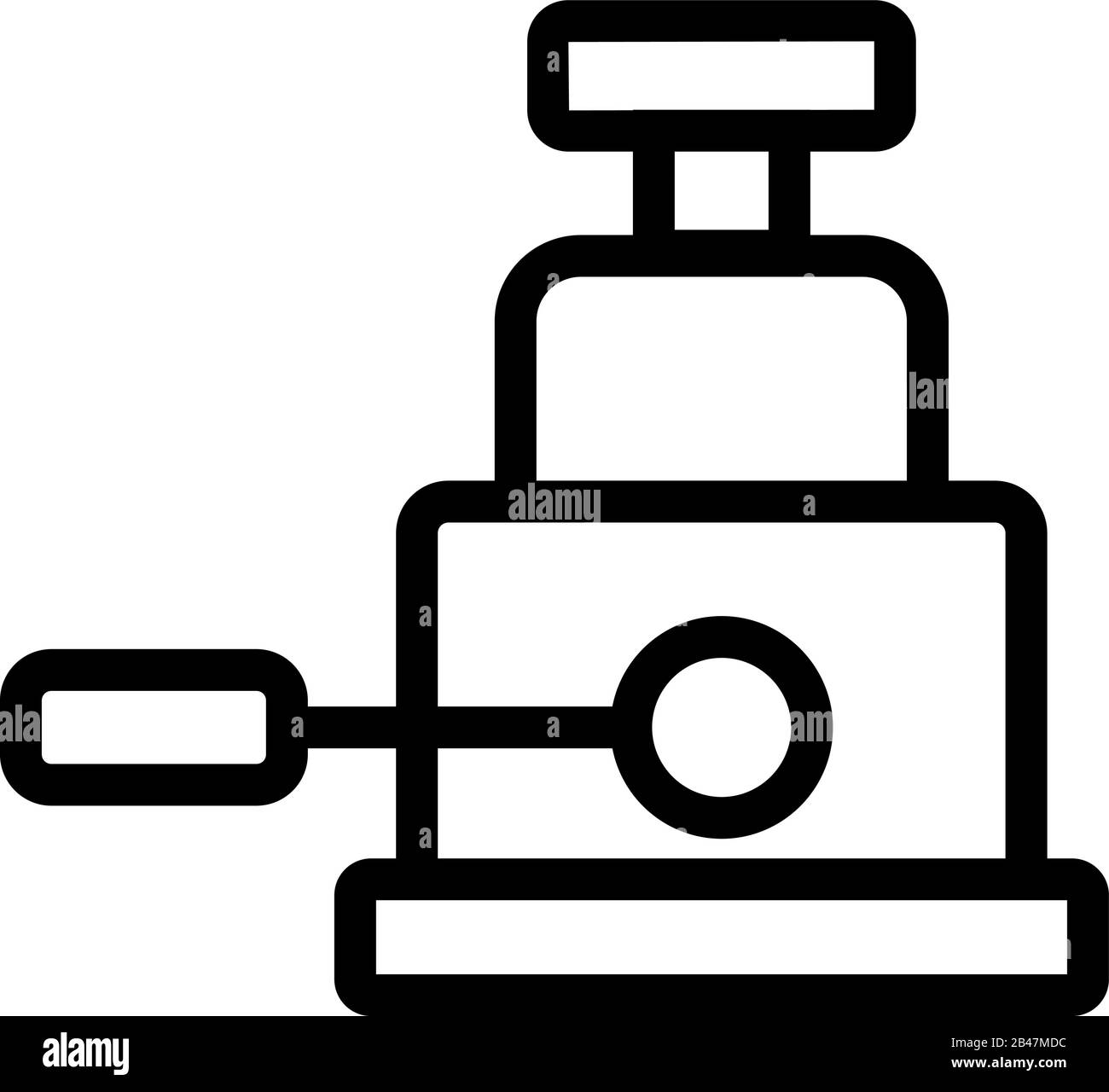 hydraulic jack icon vector. Isolated contour symbol illustration Stock ...